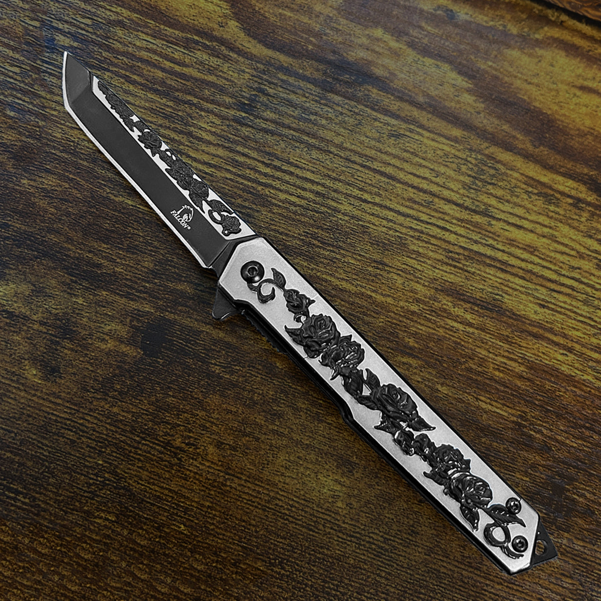 Wholesale Falcon Knives - Rose Design EDC Pocket Knife – Pacific Solution