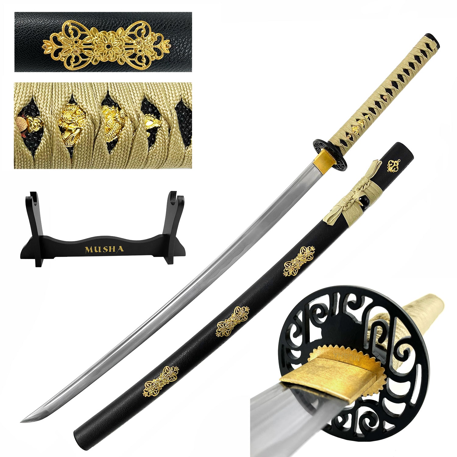 Musha 41" Hand Forged Samurai Sword Kotodu series - Orchid – Pacific ...