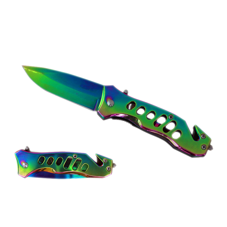 2 12 Pocket Knife with rainbow with handle and blade, FALCON – Pacific ...
