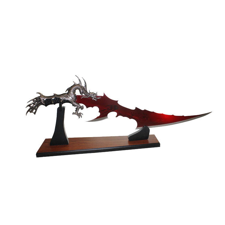 25 Red blade dragon fantasy dagger display – Pacific Solution